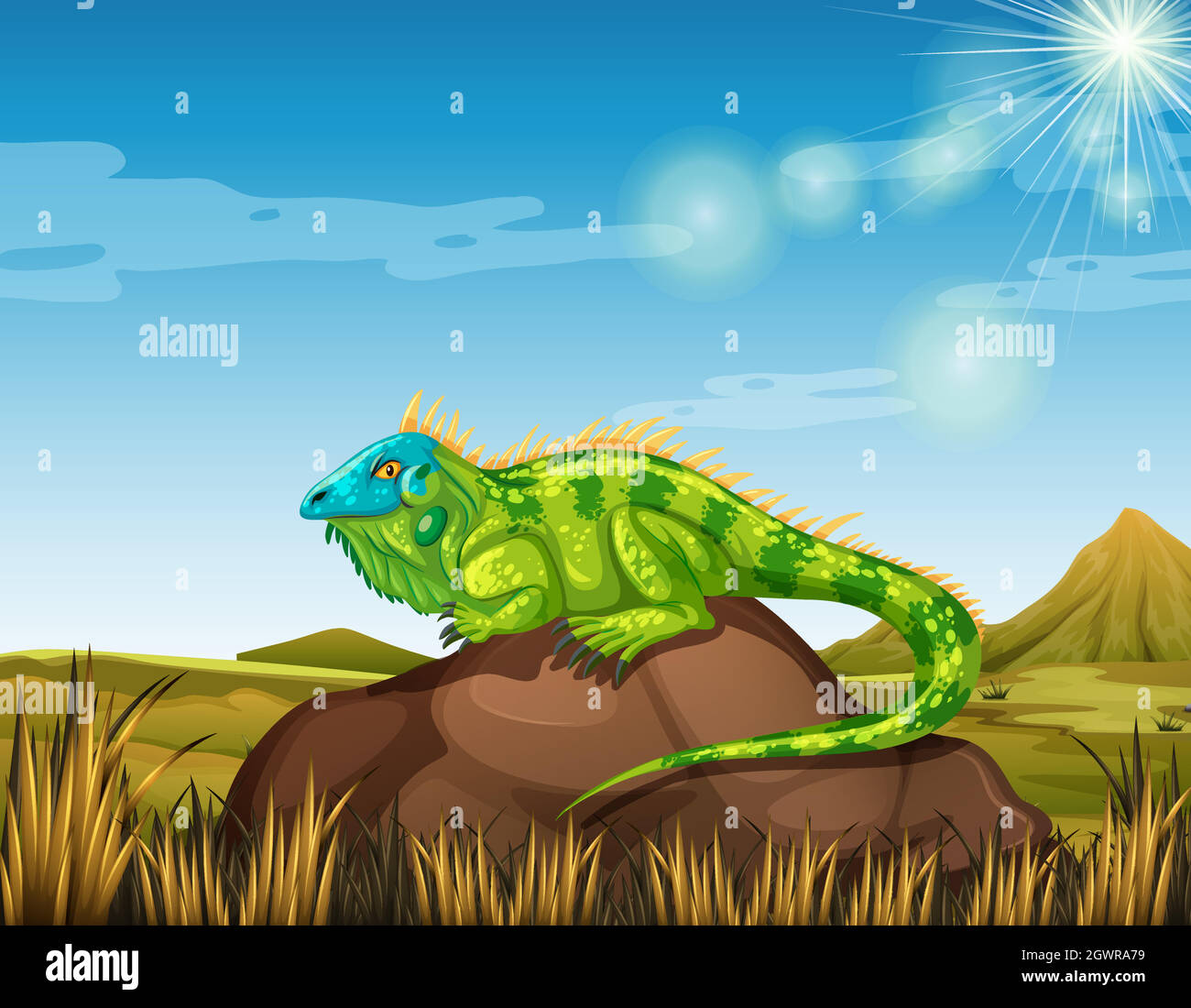 Lizard rock Stock Vector Images - Alamy