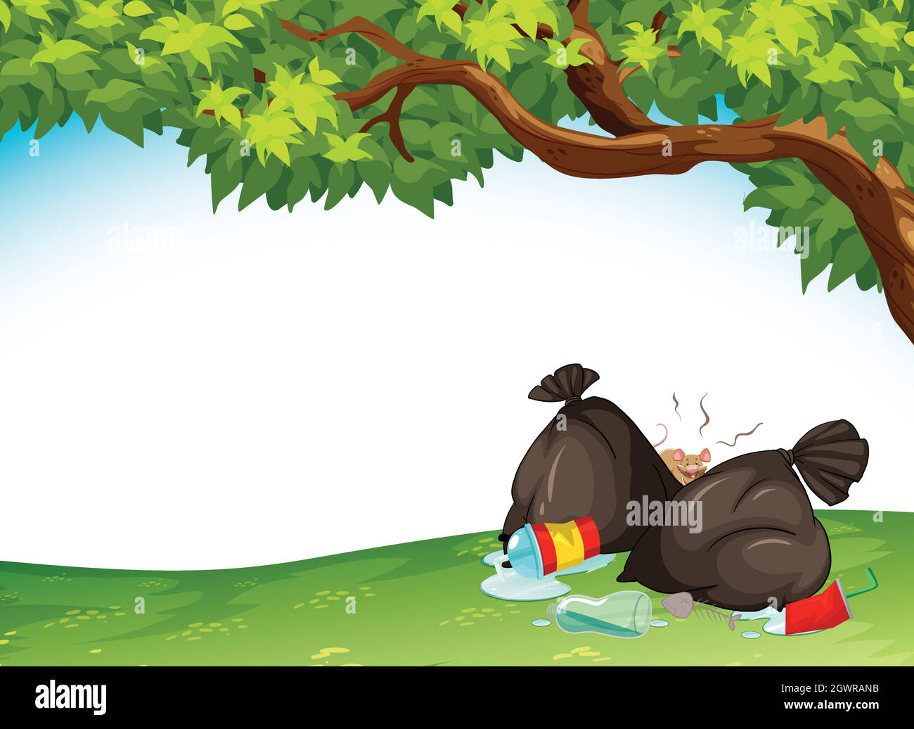 Park garbage Stock Vector Images - Alamy