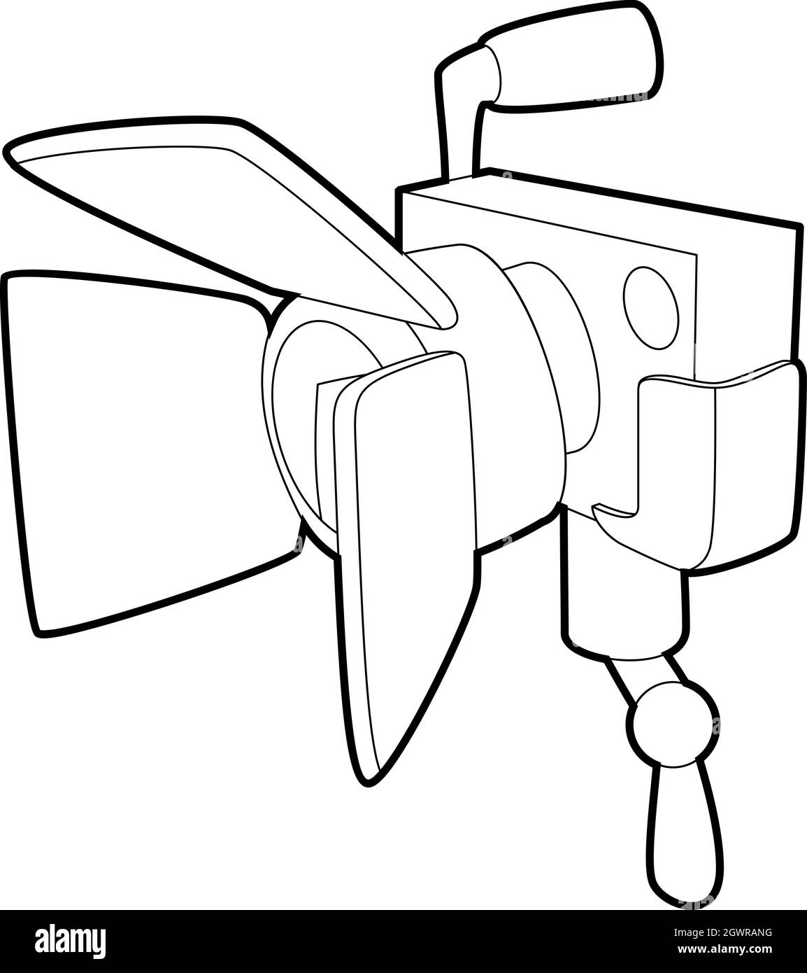 Spotlight icon, outline style Stock Vector Image & Art - Alamy