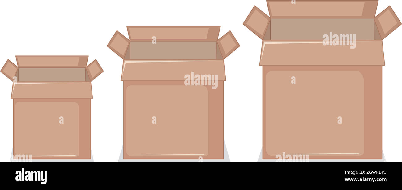 Set of cardboard box Stock Vector Image & Art - Alamy