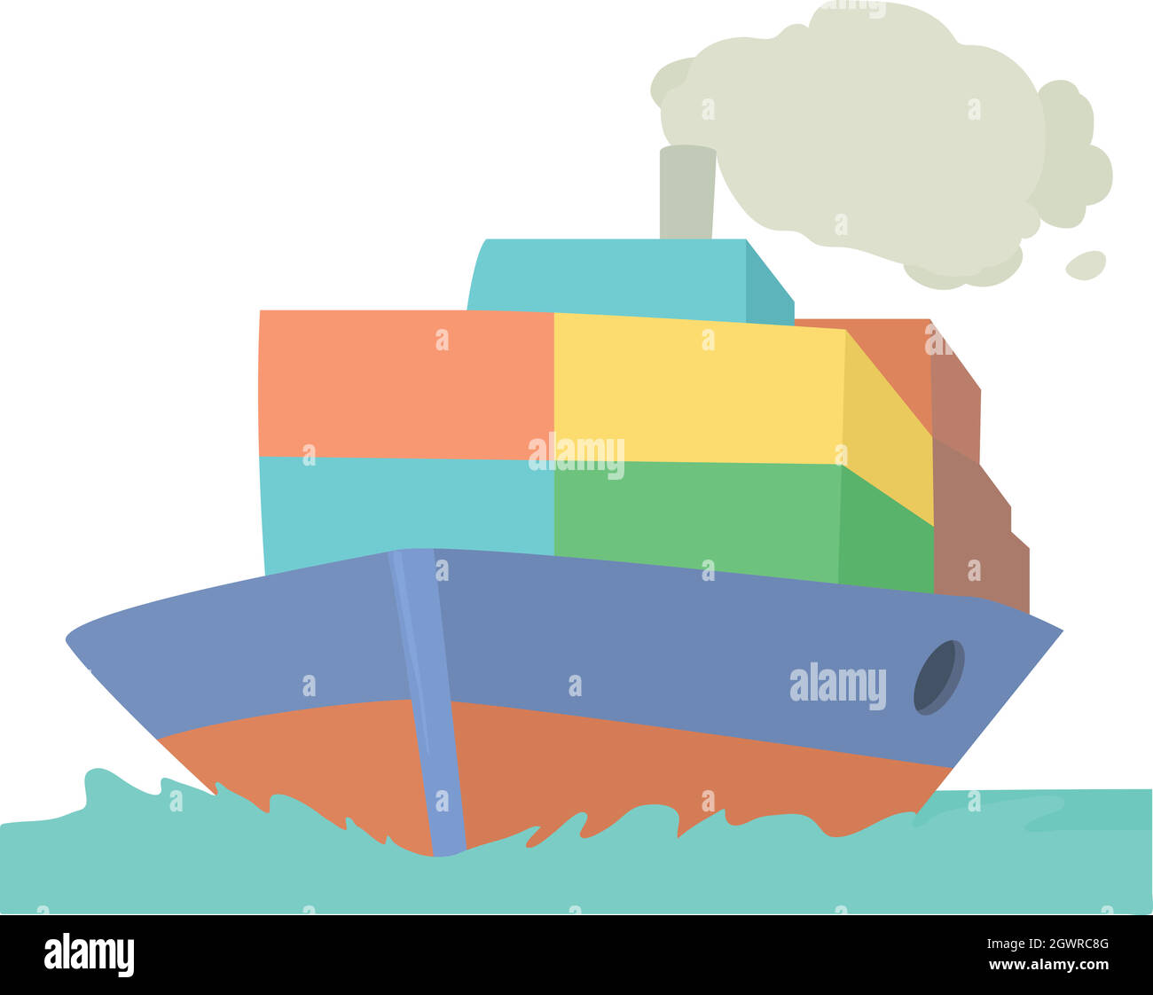 Ship icon, cartoon style Stock Vector Image & Art - Alamy