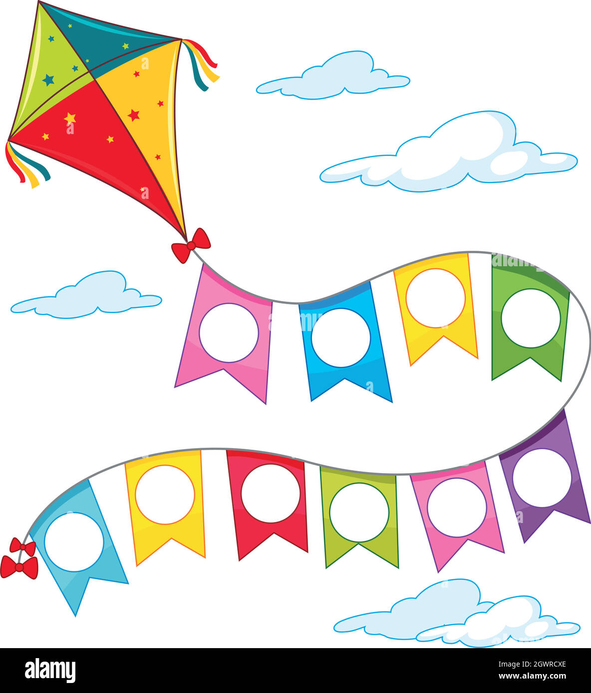 Cartoon kite Stock Vector Images - Alamy
