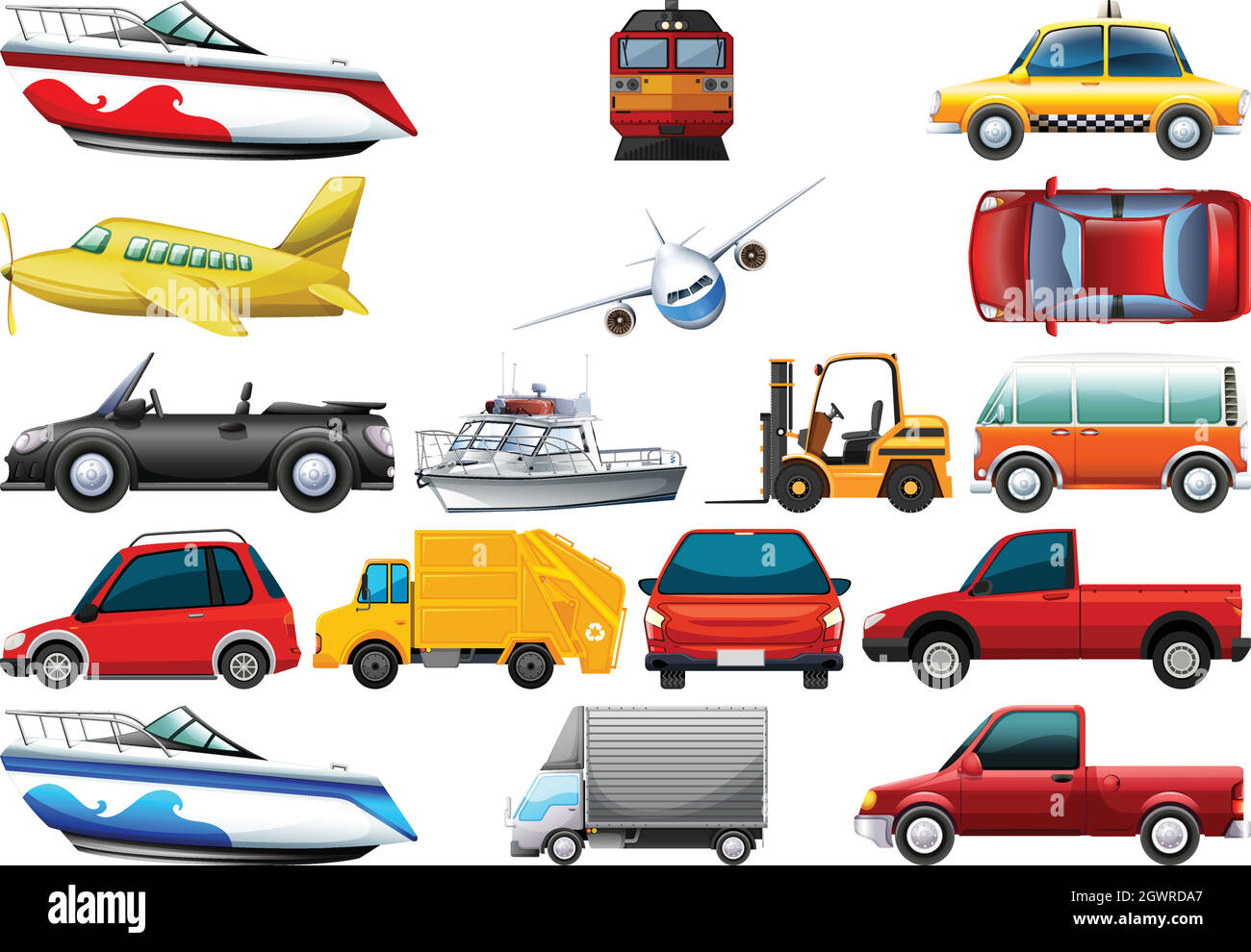 Set of transportation vehicle Stock Vector Image & Art - Alamy