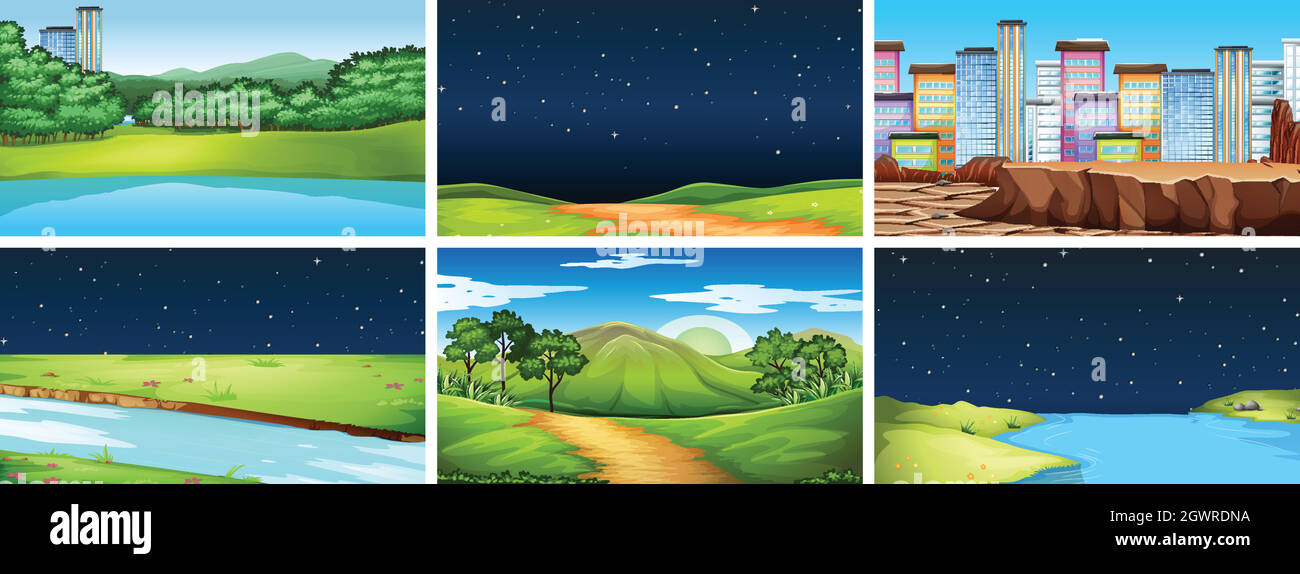 Natural environment lanscape scene Stock Vector Image & Art - Alamy