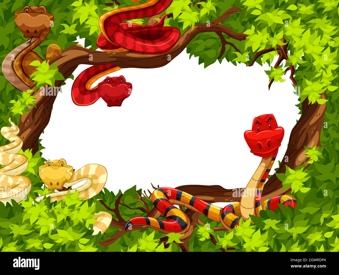 Green tree snake Stock Vector Images - Alamy