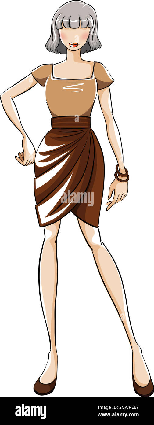 Woman top Stock Vector Images - Alamy
