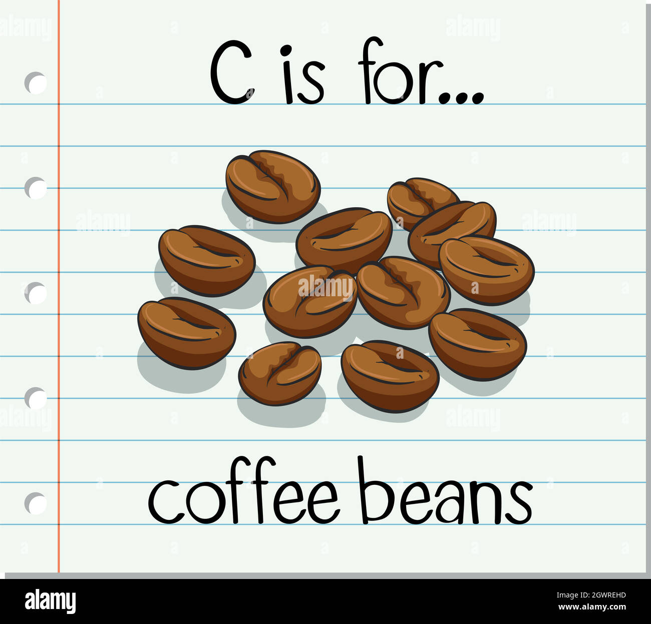 Coffee beans card Stock Vector Images - Alamy