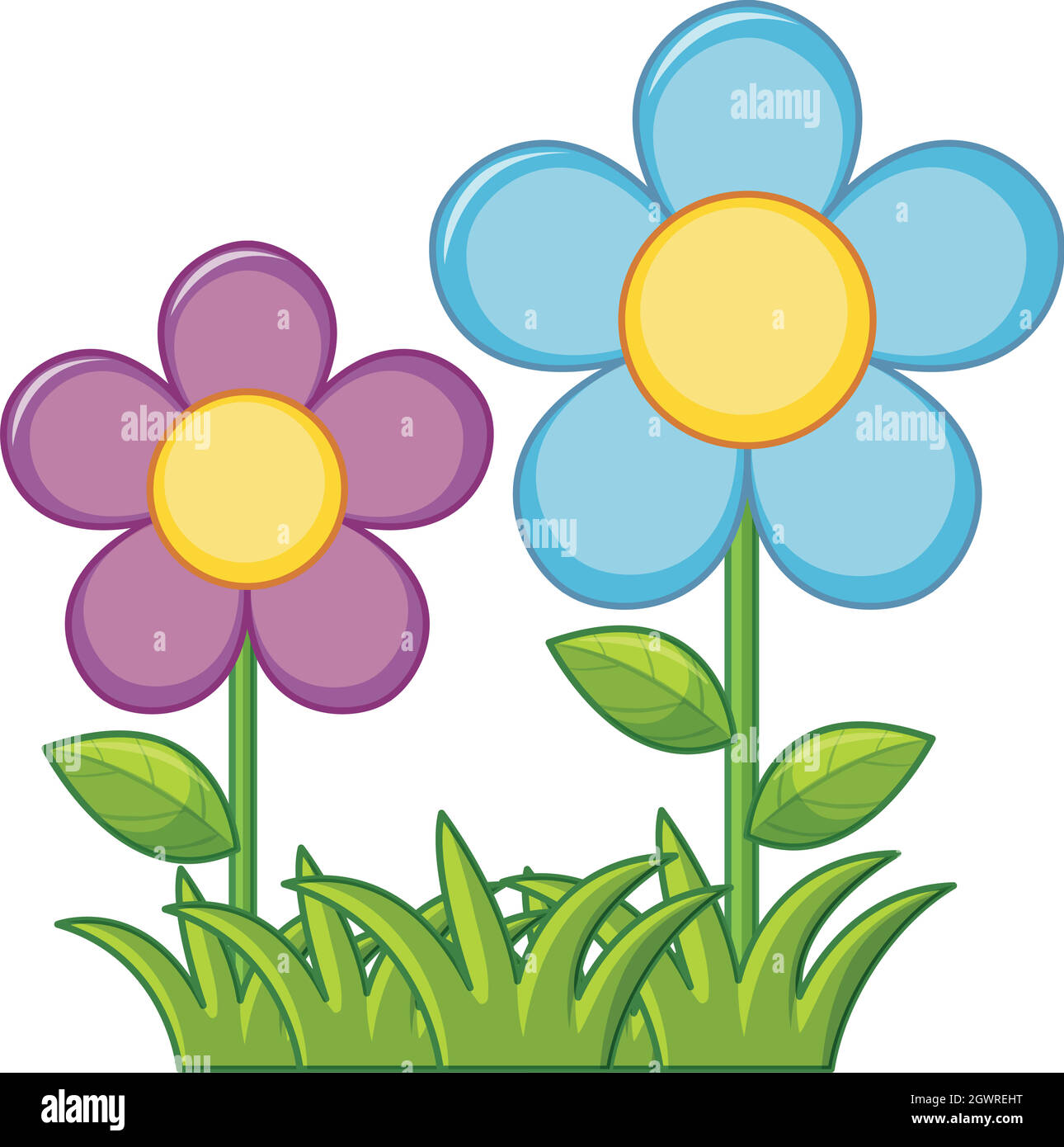 Background purple blue flowers Stock Vector Images - Alamy