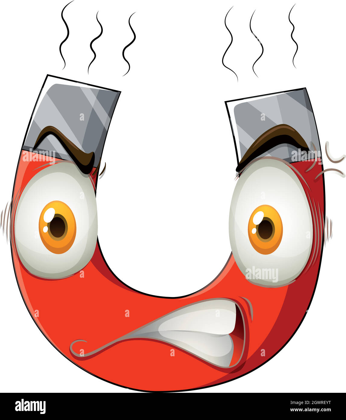 Magnet with angry face Stock Vector Image & Art - Alamy