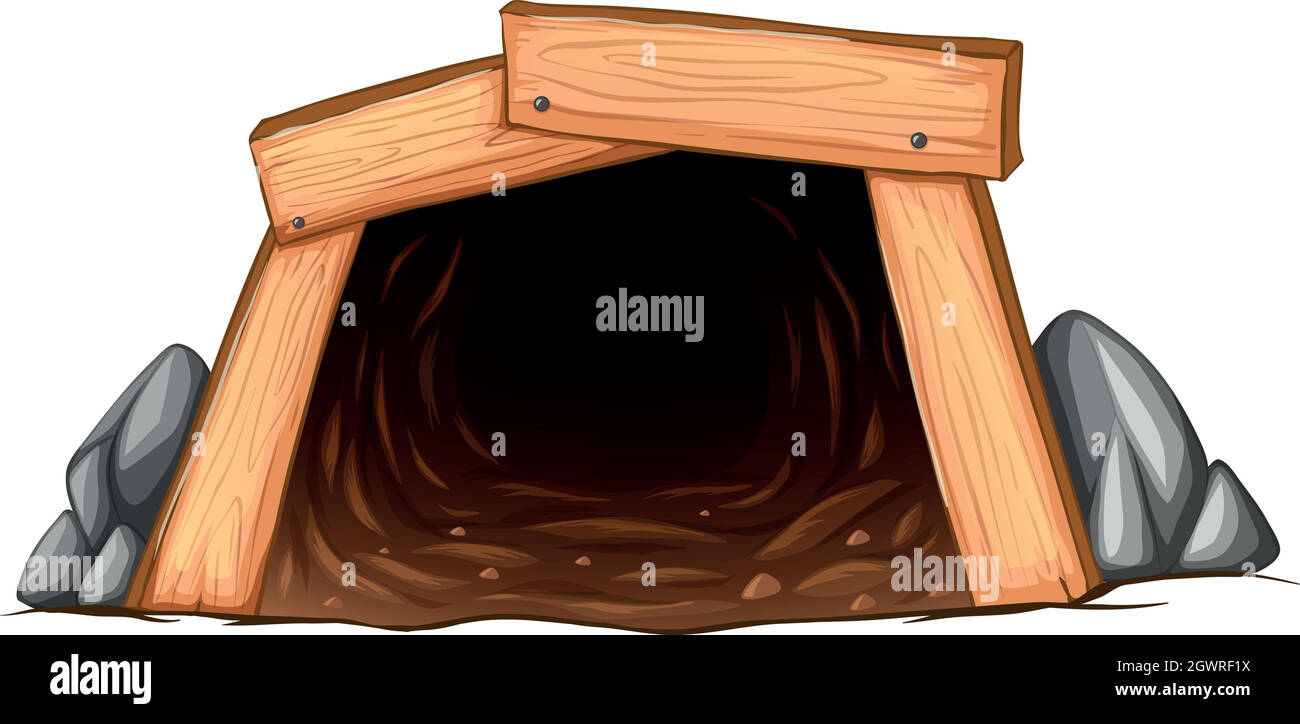 Stone mine entrance Stock Vector Images - Alamy