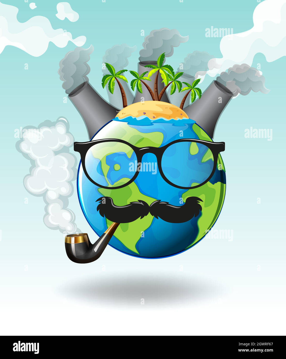 Polluted Earth Drawing