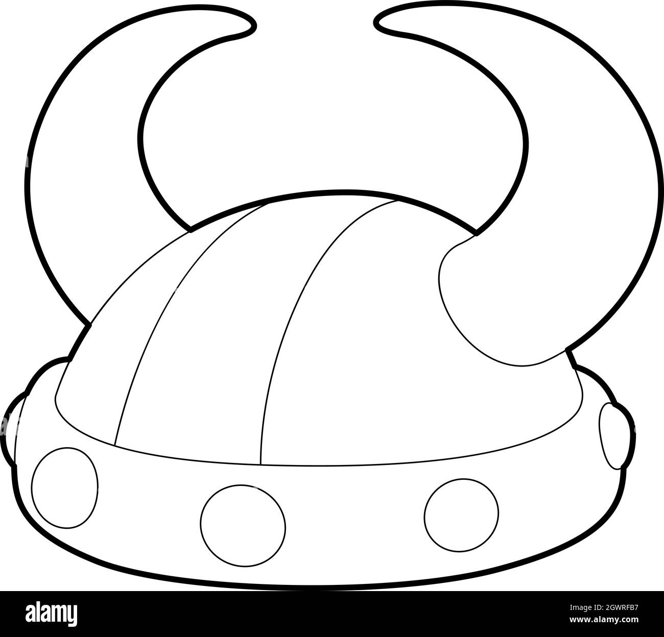 Viking horned helmet isolated Stock Vector Images - Alamy