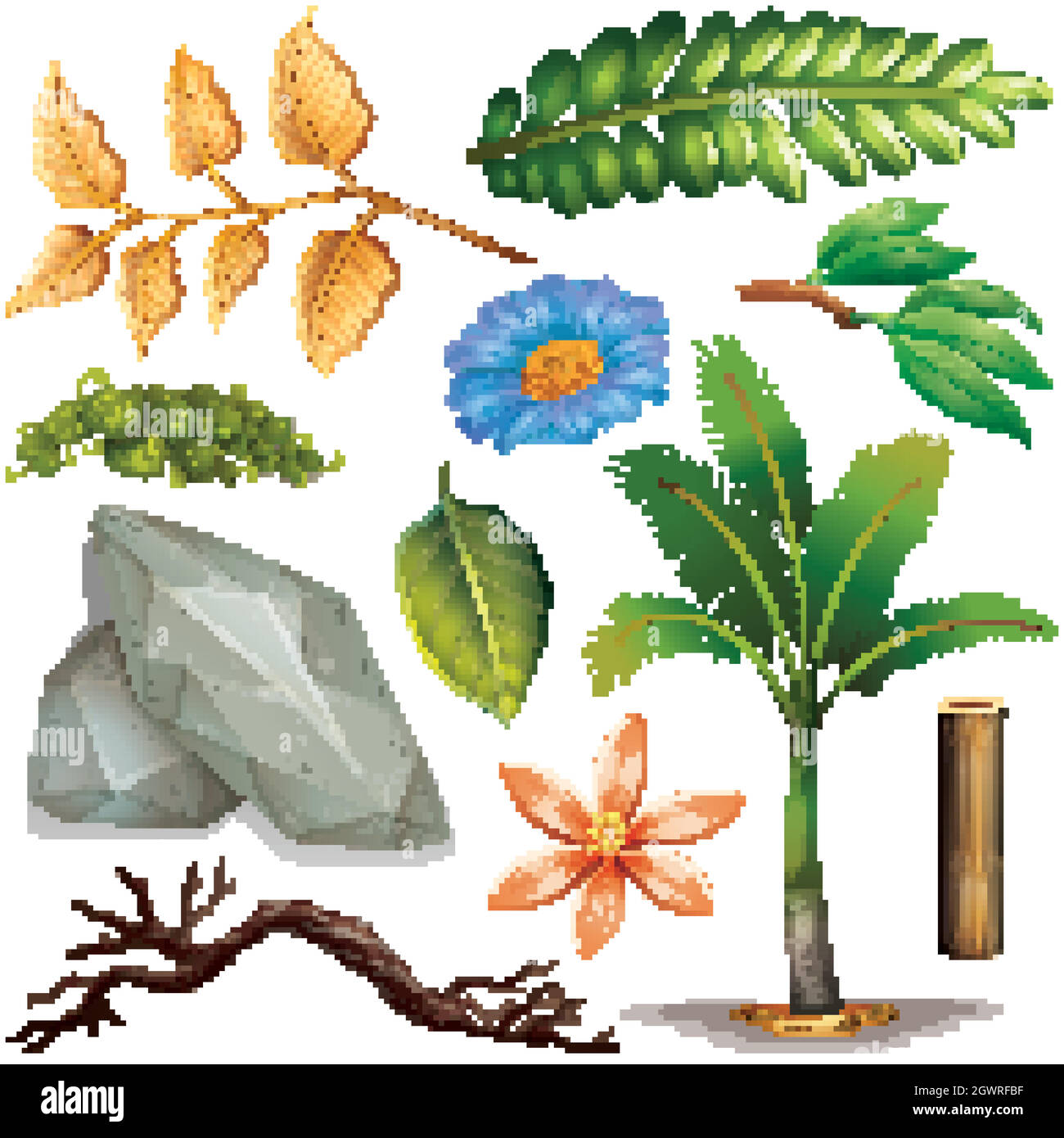 Set of isolated objects theme gardening Stock Vector Image & Art - Alamy