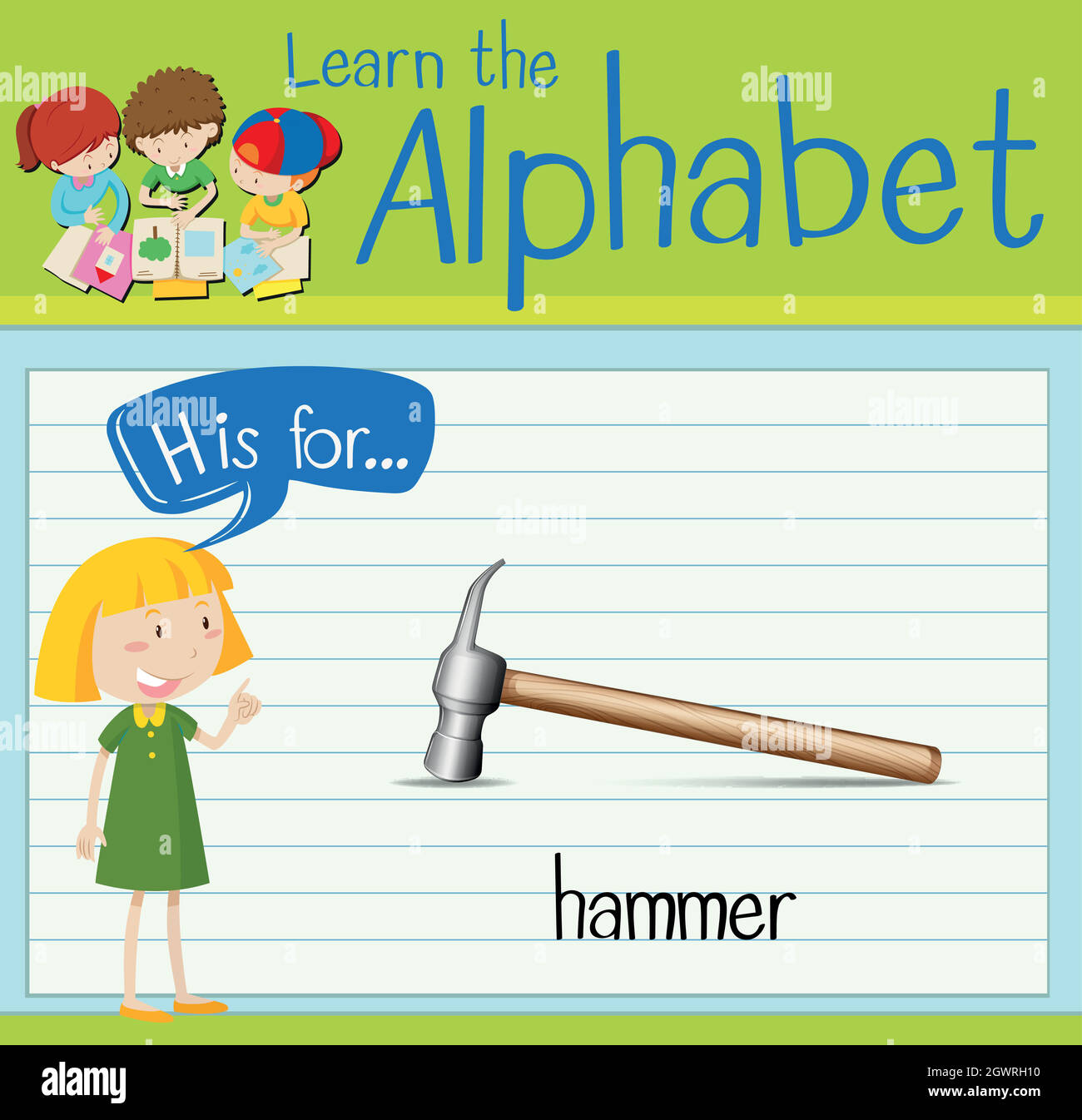 Flashcard letter H is for hammer Stock Vector Image & Art - Alamy