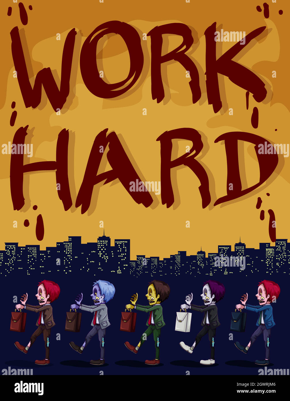 Office zombies Stock Vector Images - Alamy