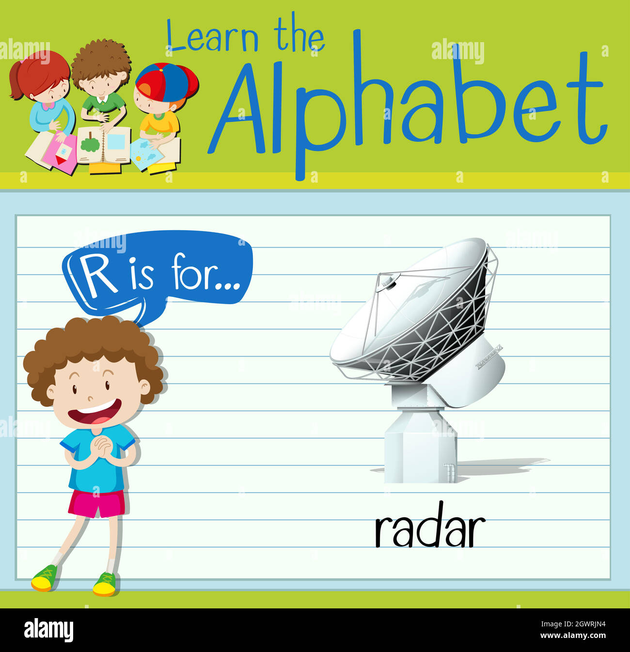 Flashcard letter R is for radar Stock Vector Image & Art - Alamy