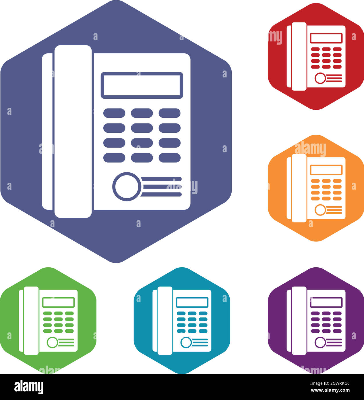 Office business keypad phone icons set Stock Vector Image & Art - Alamy