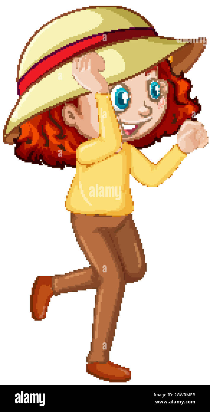 Woman Wearing Yellow Shirt Stock Vector Images Alamy