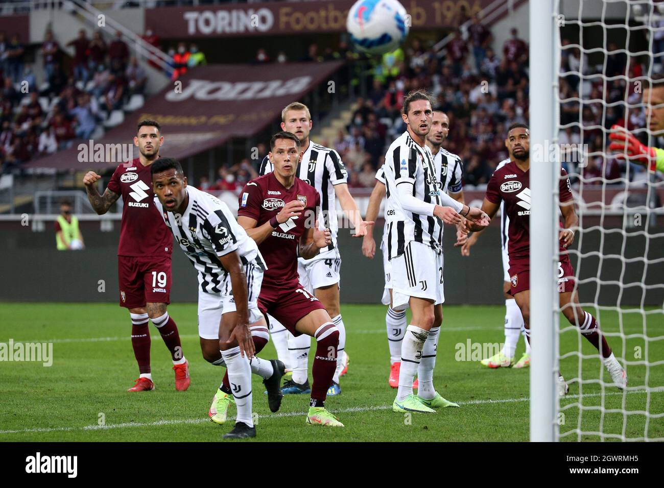 Sasa Lukic of Torino FC and Alex Sandro Juventus FC during the Serie A ...