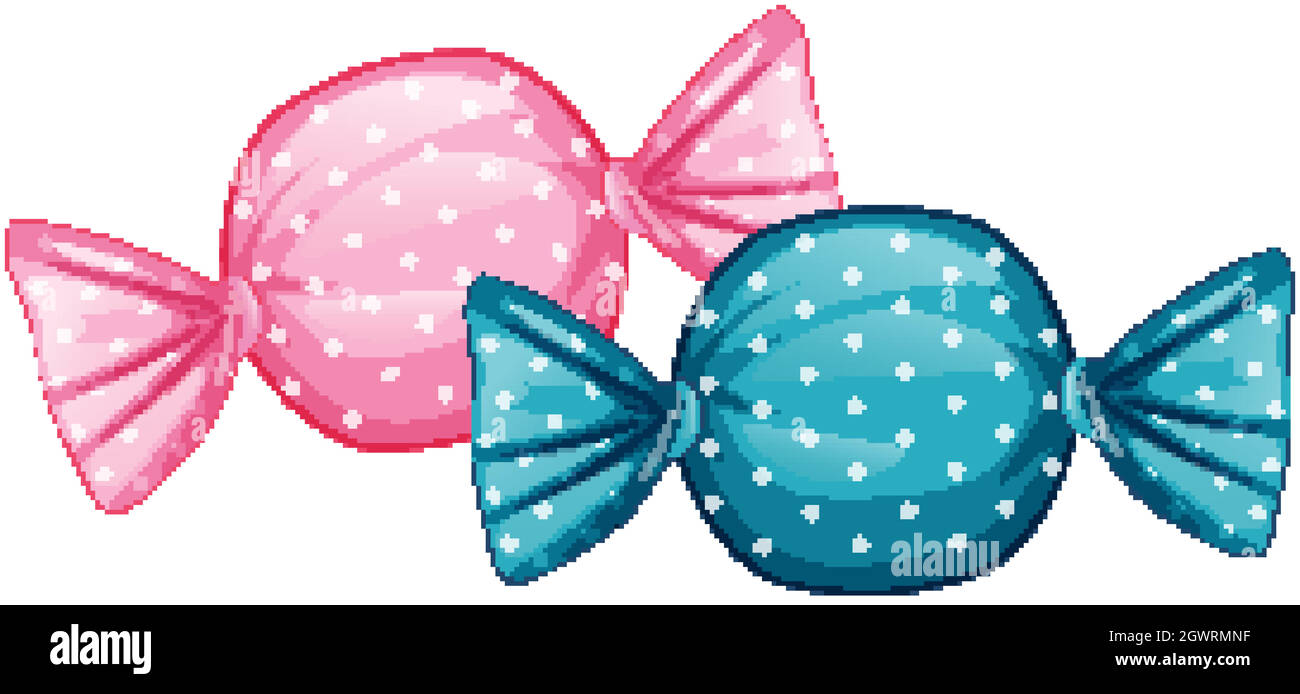 Two piece of candies on white background Stock Vector Image & Art - Alamy