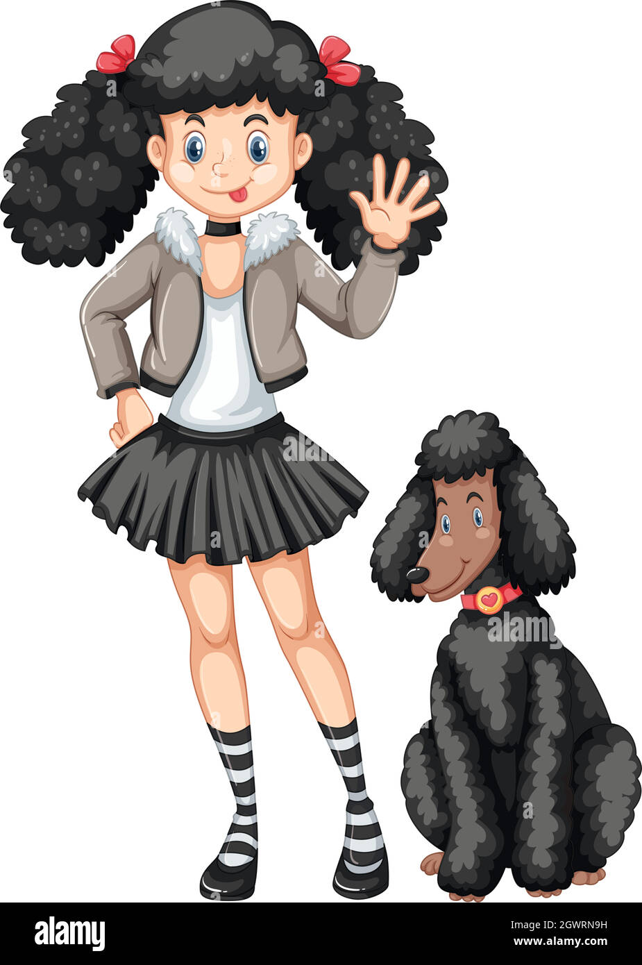 Poodle clip art hi-res stock photography and images - Alamy