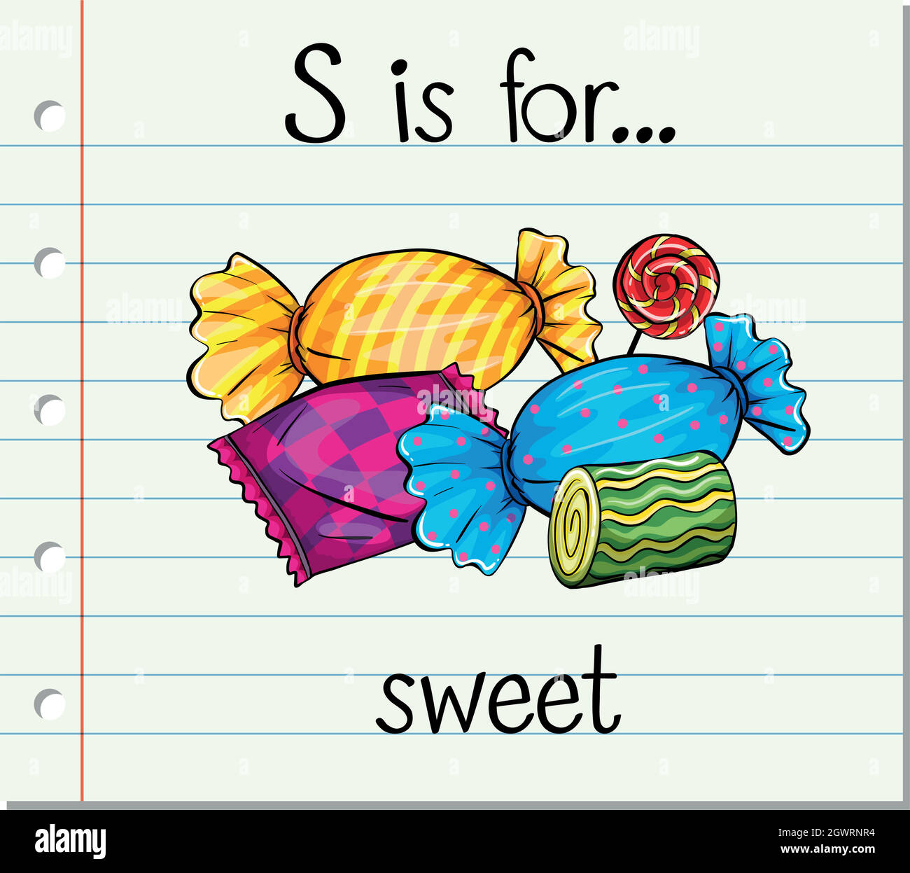 Flashcard letter S is for sweet Stock Vector Image & Art - Alamy
