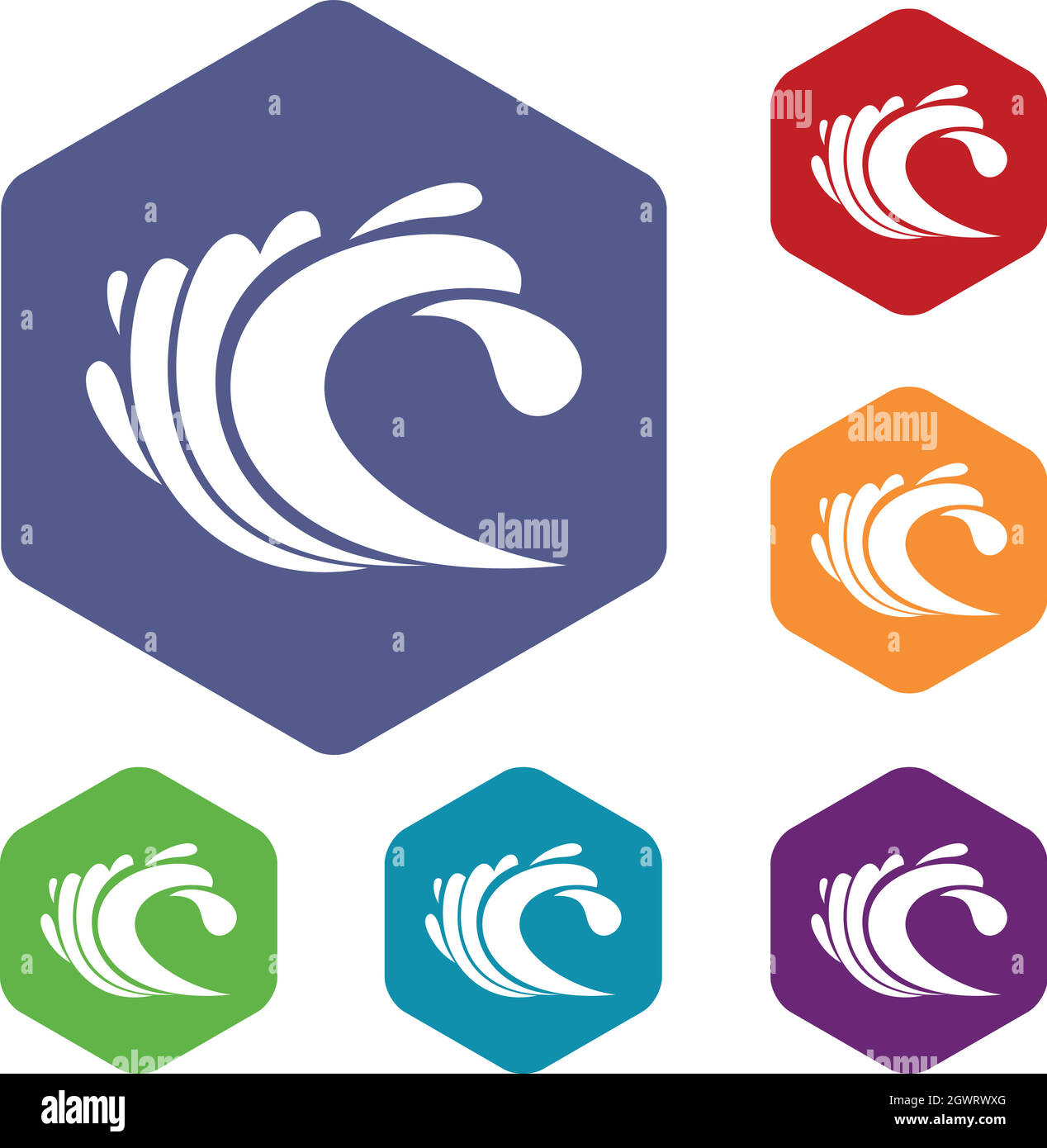 Wave icons set Stock Vector Image & Art - Alamy