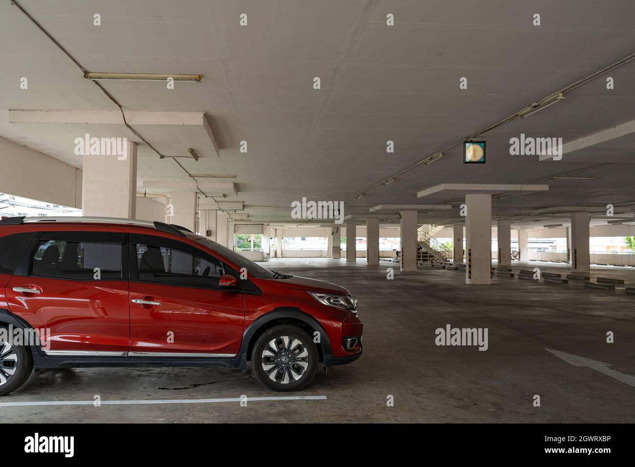 Parking garage department store interior Empty parking lot or garage ...