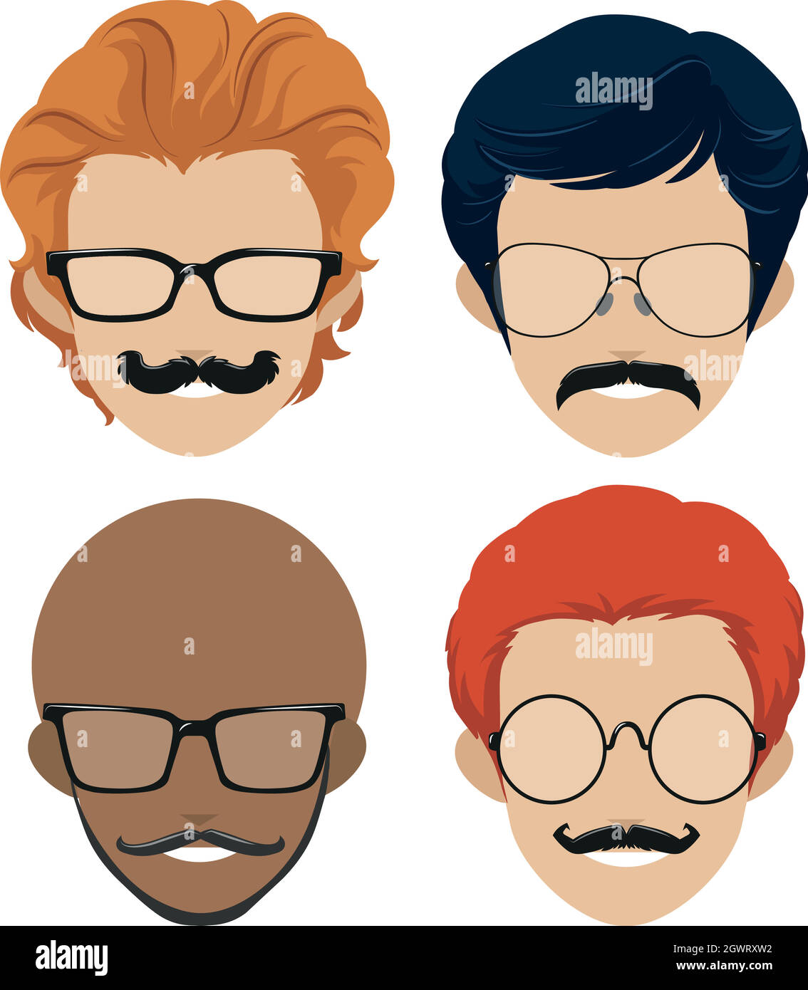 Men and mustache styles Stock Vector Image & Art - Alamy