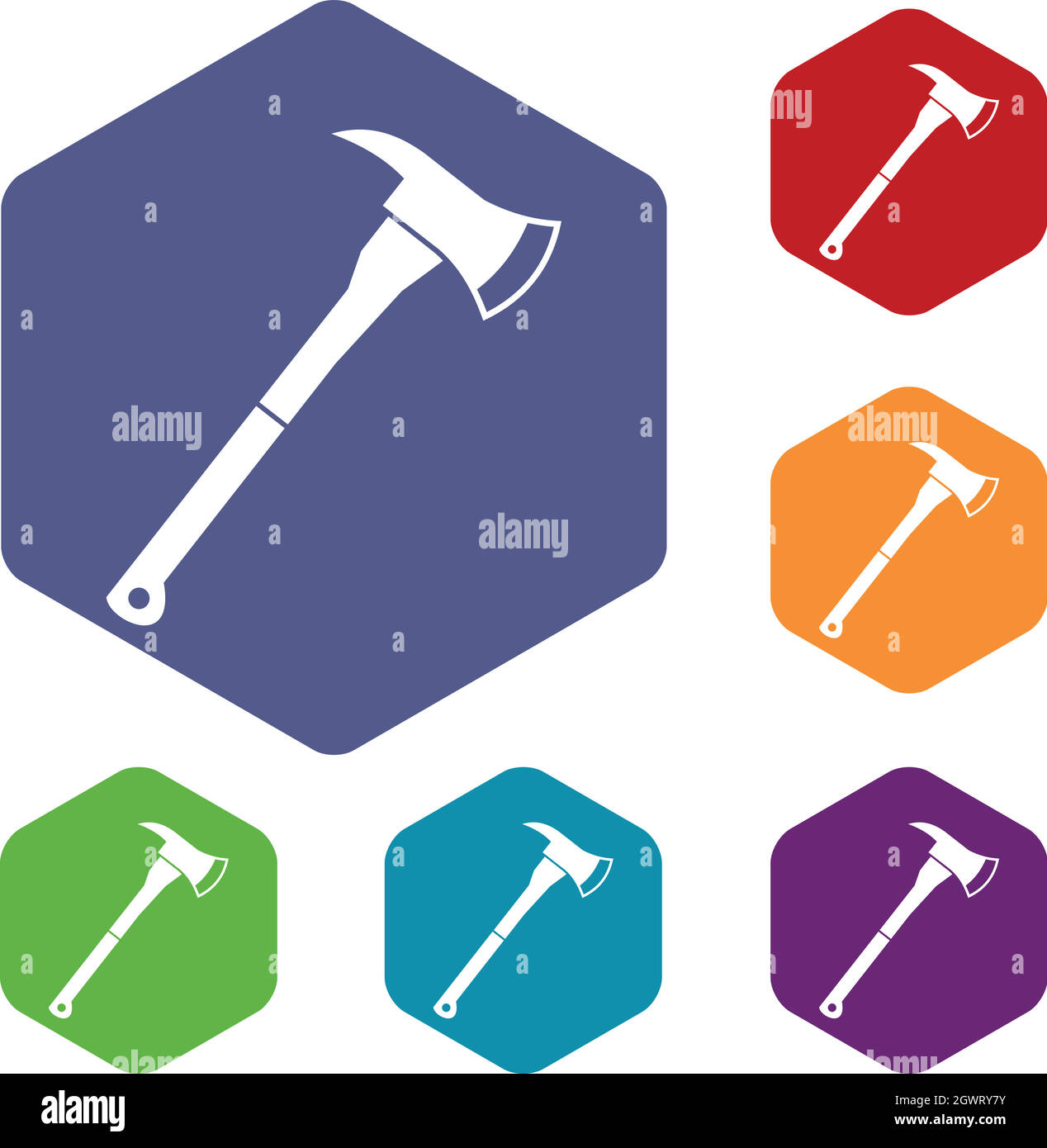 Firefighter axe icons set Stock Vector Image & Art - Alamy