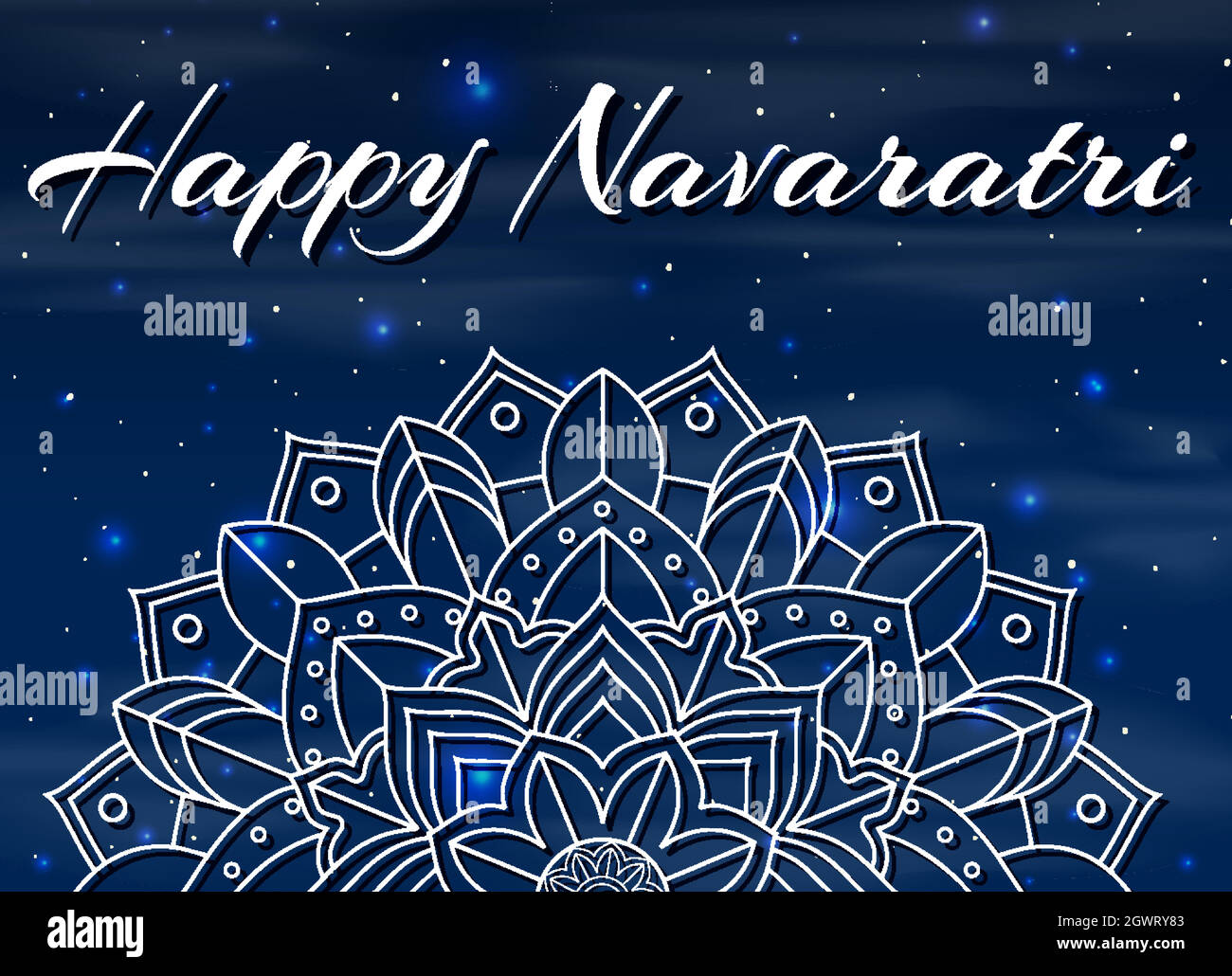 Navaratri poster design with mandala pattern Stock Vector Image & Art ...