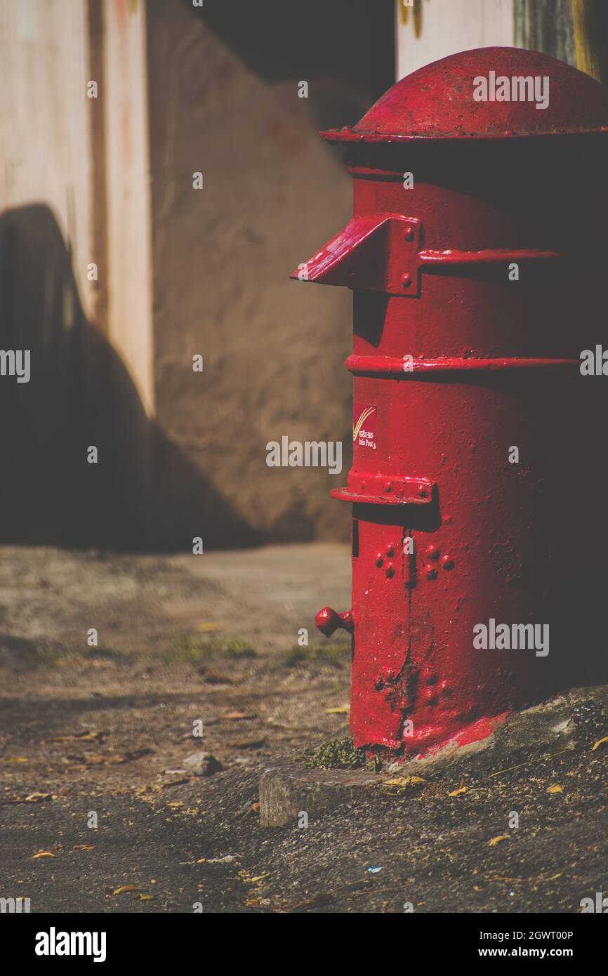 Red Indian Post Letter Box High Resolution Stock Photography and Images ...