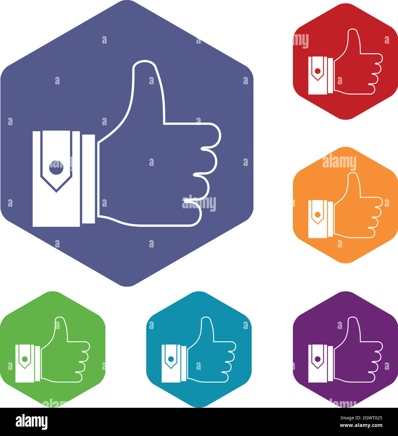 Thumbs up icons set Stock Vector Image & Art - Alamy