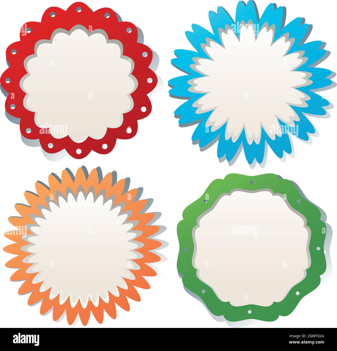 Label set with colorful round badges Stock Vector Image & Art - Alamy