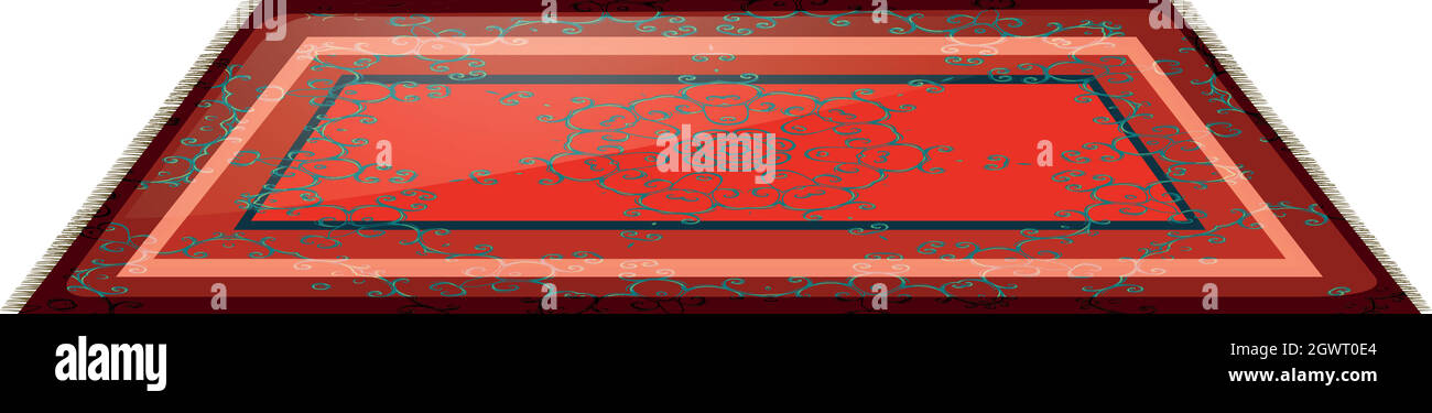 Plain red carpet rug Stock Vector Images - Alamy
