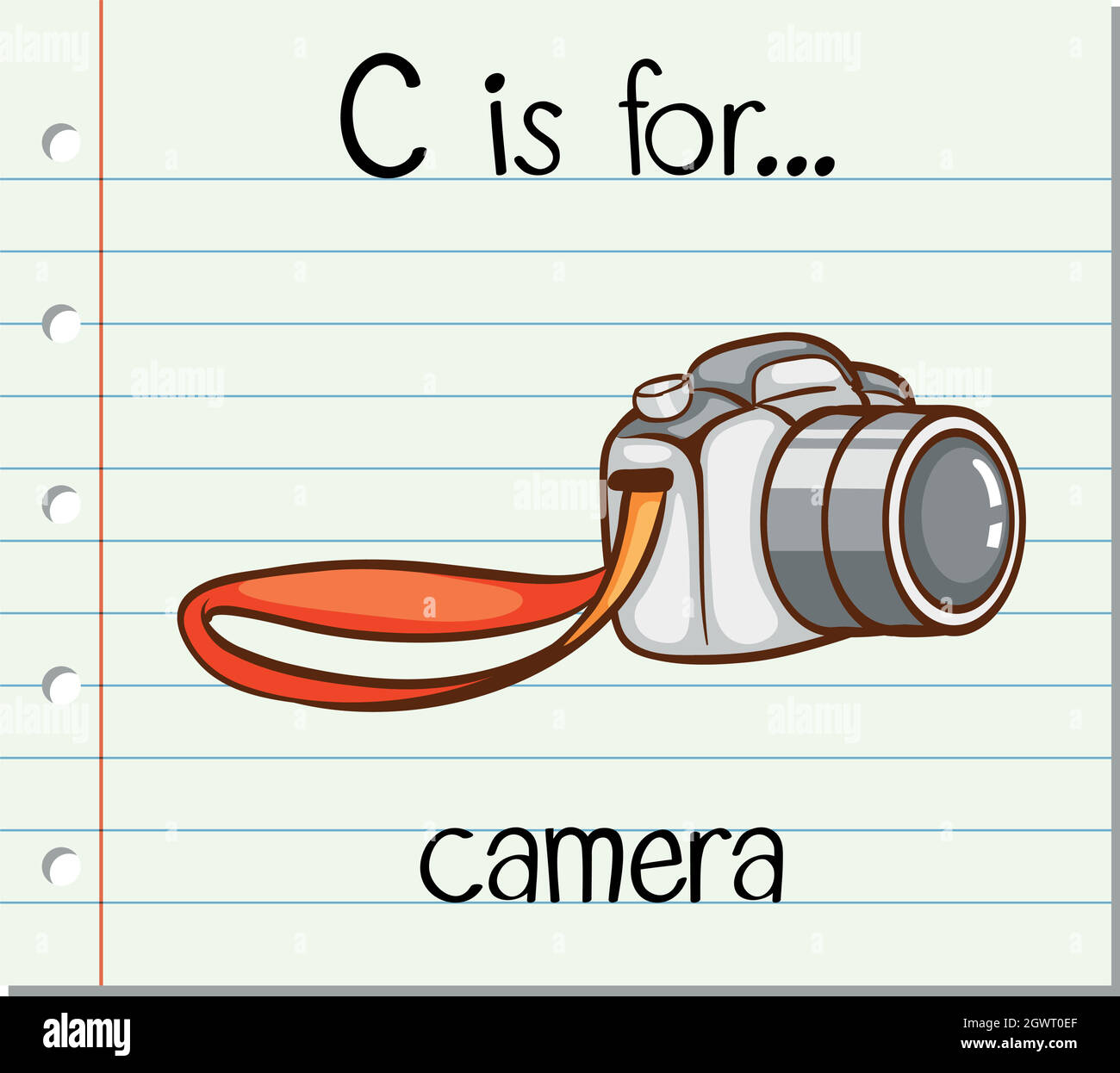 Flashcard alphabet C is for camera Stock Vector Image & Art - Alamy
