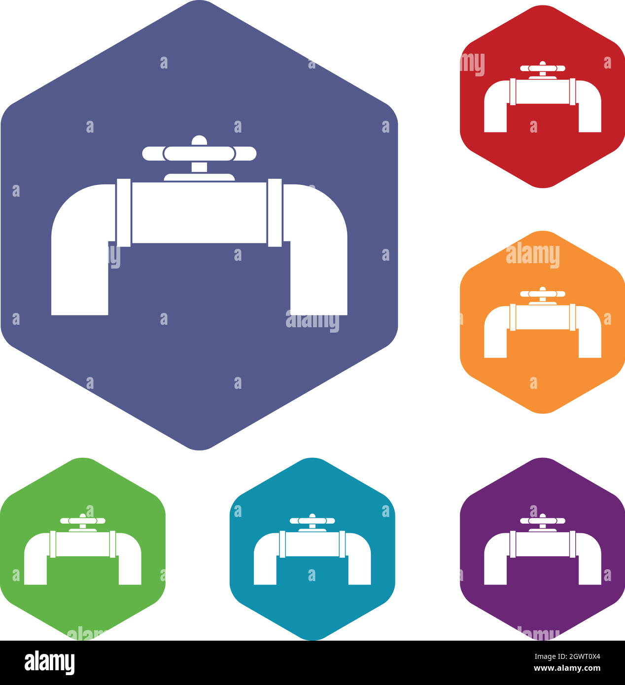 Industrial pipe valve icons set Stock Vector Image & Art - Alamy