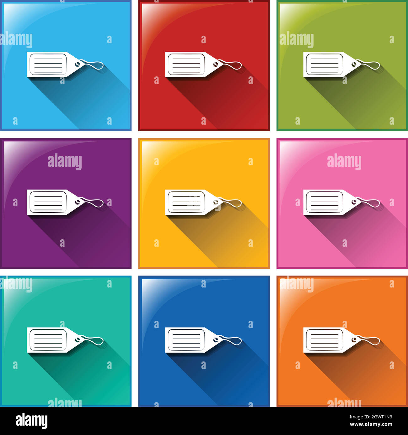 White tag buttons Stock Vector Images - Alamy