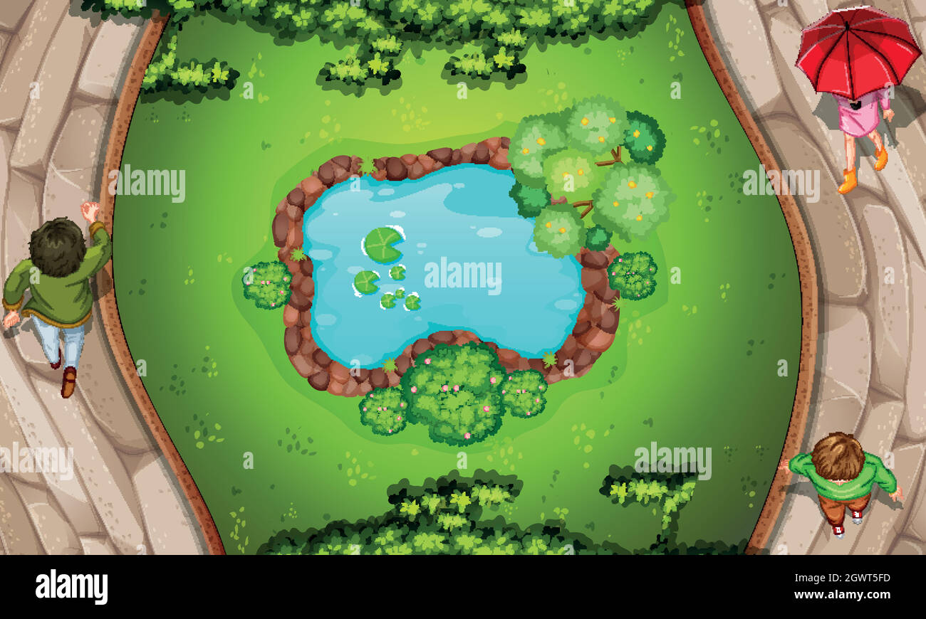 An aerial view of the park Stock Vector Image & Art - Alamy