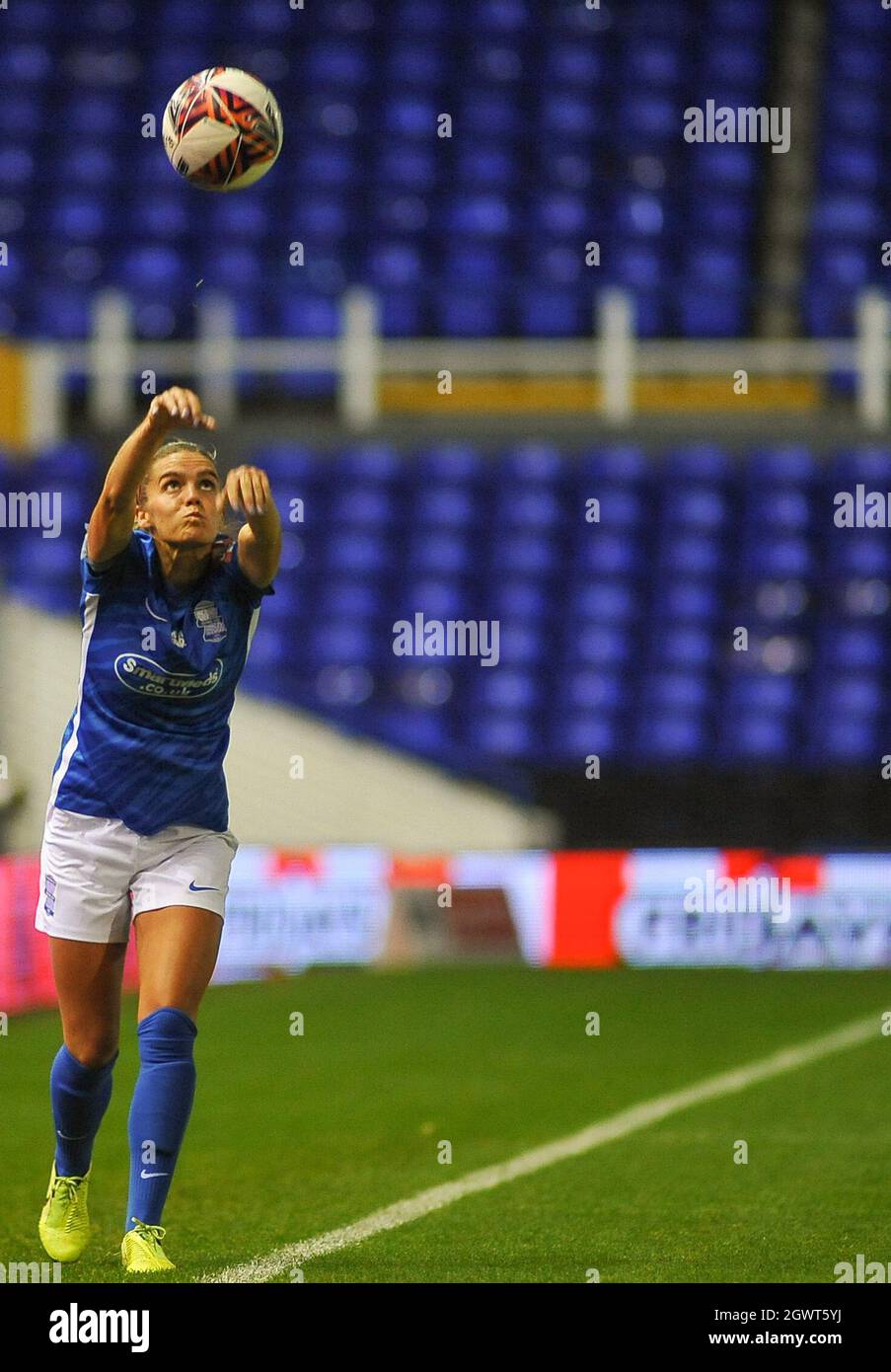 Jamie Finn (Birmingham City #14) takes throw in During the Womens Super ...