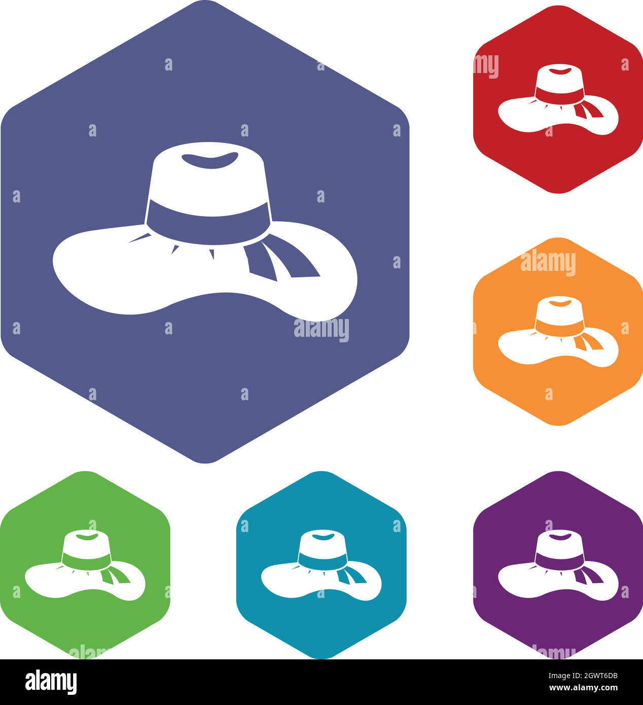 Woman hat icons set Stock Vector Image & Art - Alamy
