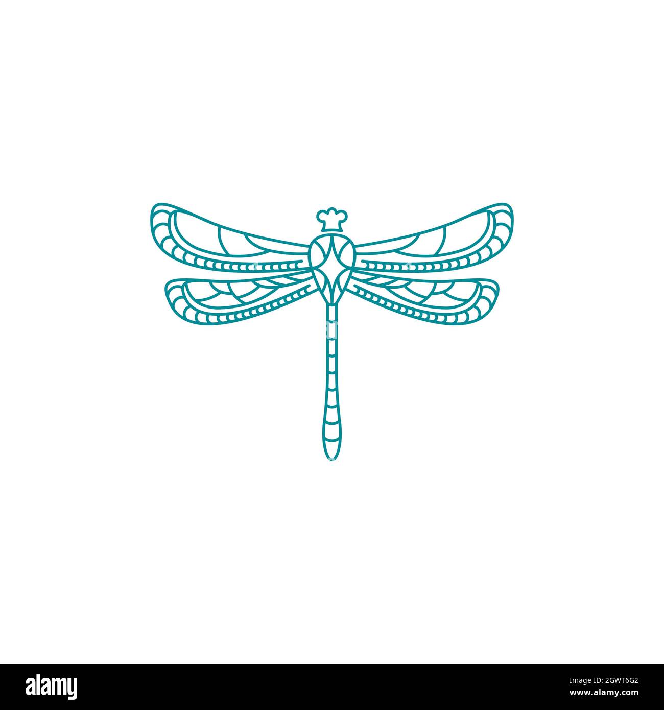 Dragonfly Outline Template