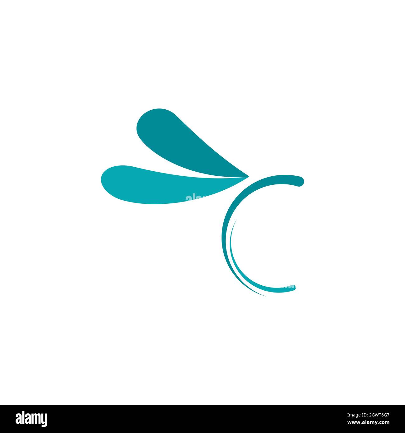 Dragonfly illustration icon design template vector Stock Photo - Alamy