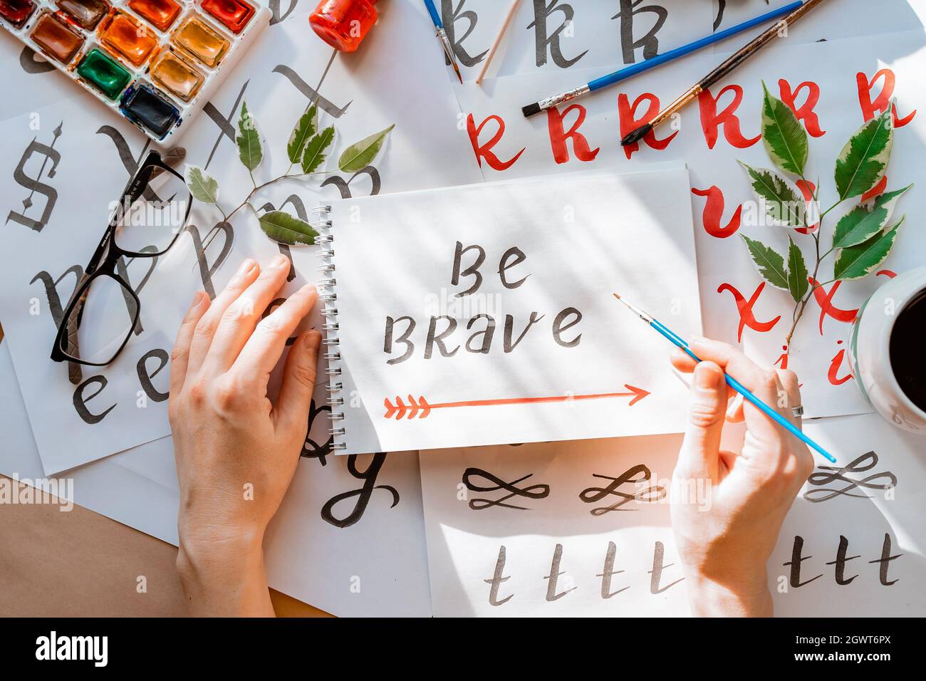 Black cursive letters hi-res stock photography and images - Alamy