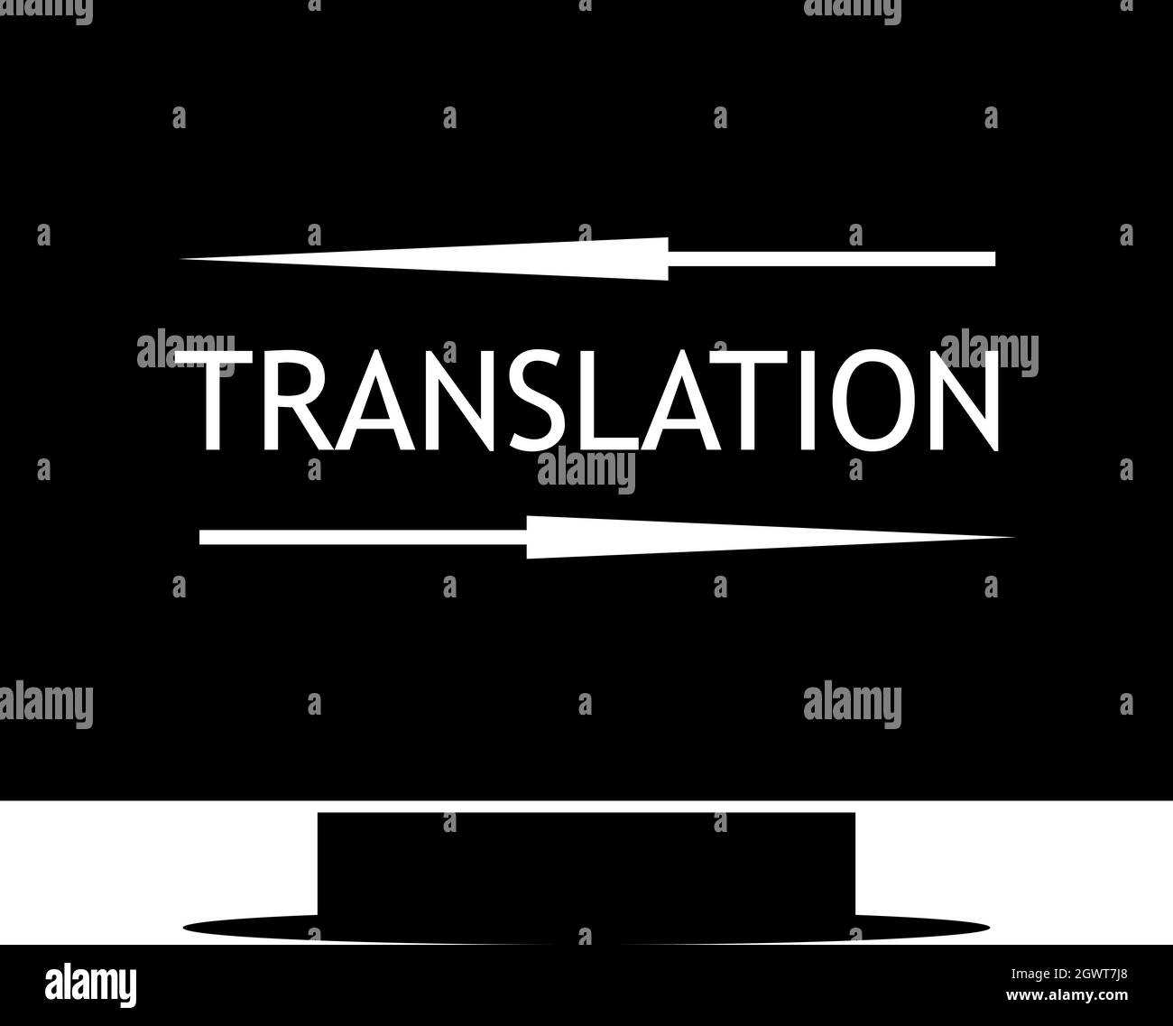 Computer translation icon, simple style Stock Vector Image & Art - Alamy