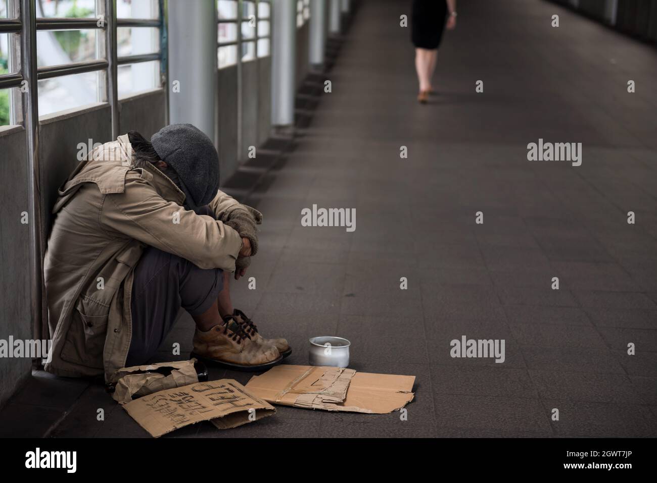 Homeless man begging job hi-res stock photography and images - Alamy