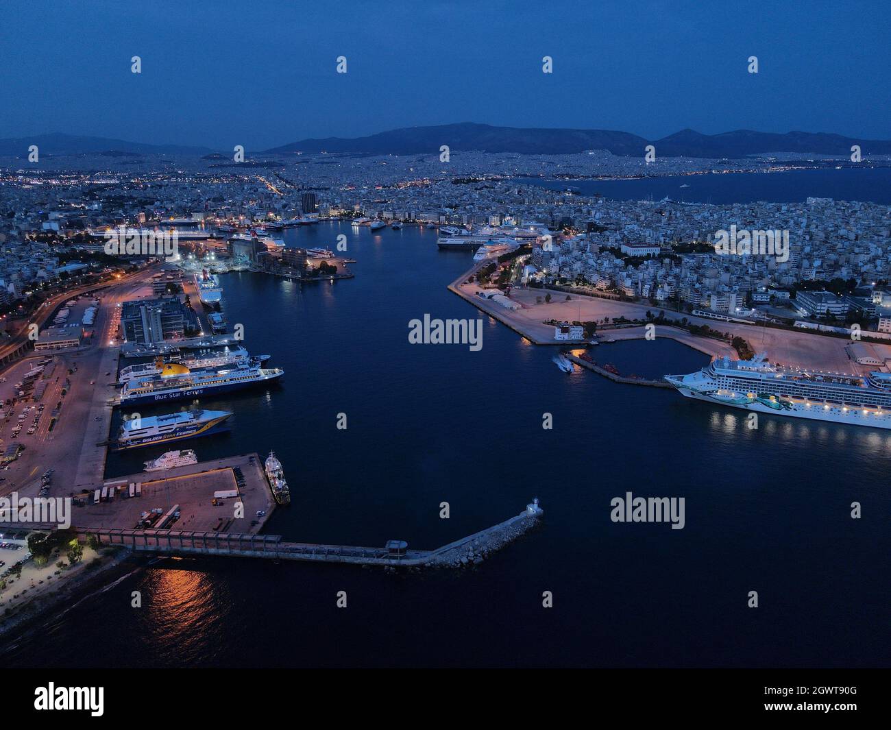 Aerial view cityscape piraeus greece hi-res stock photography and ...