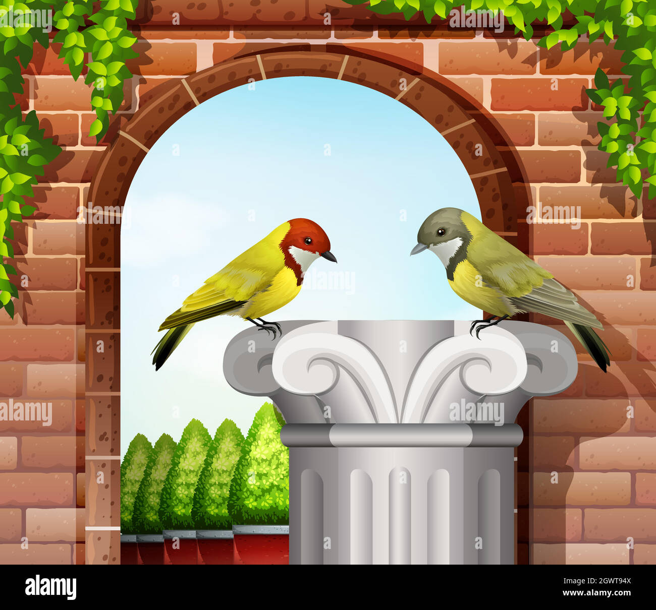 Two vertical sections Stock Vector Images - Alamy