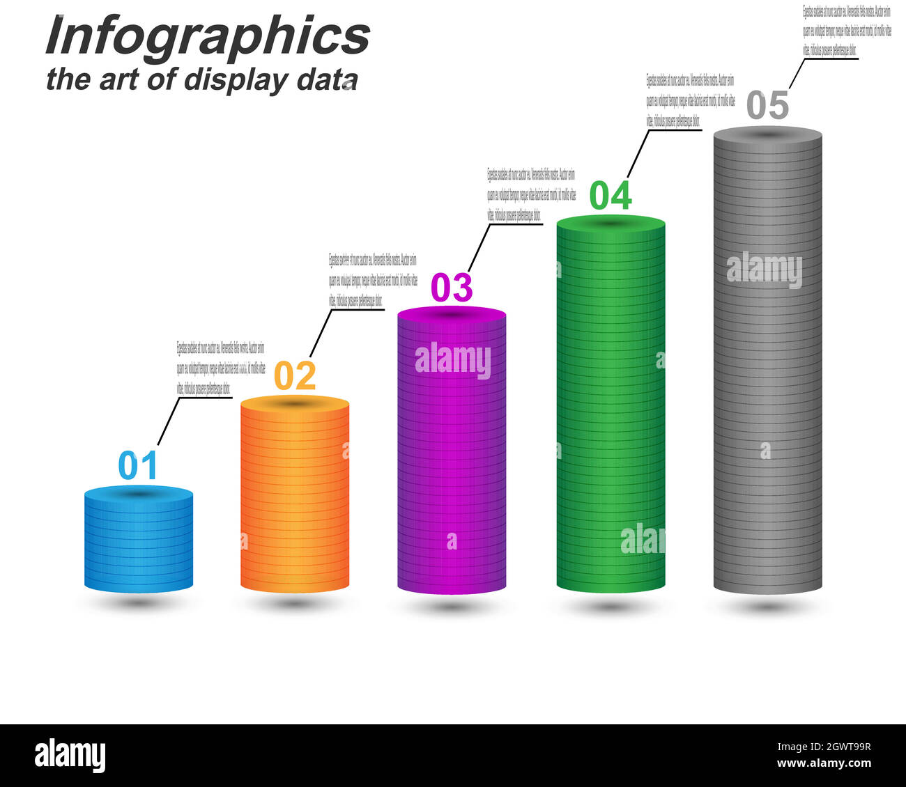 Infographic display template. Idea to display information, ranked and ...