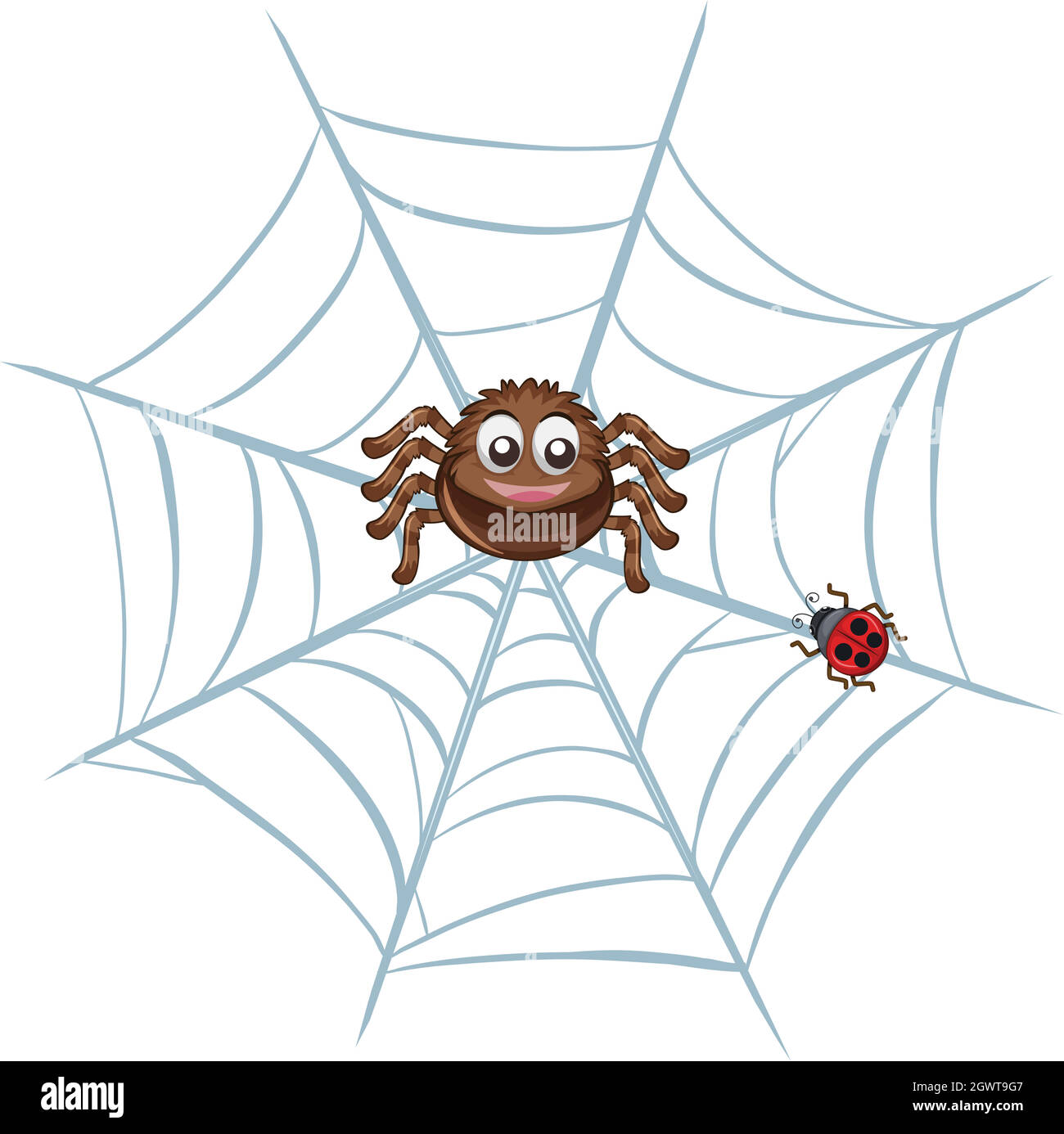 Spider web on autumn Cut Out Stock Images & Pictures - Alamy